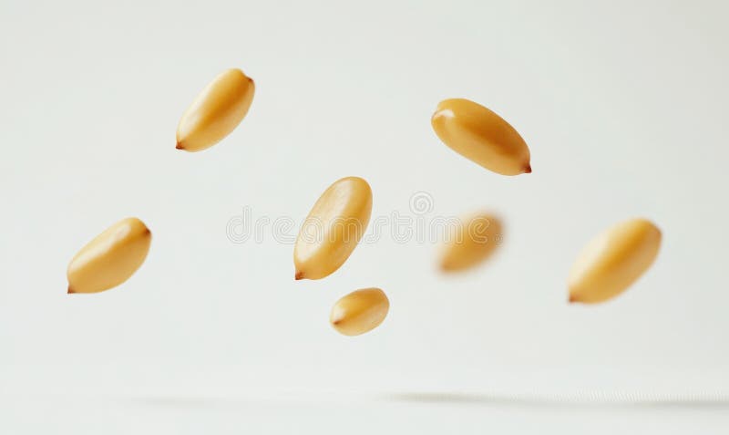 A Bunch of Peanuts are Flying through the Air Stock Illustration ...