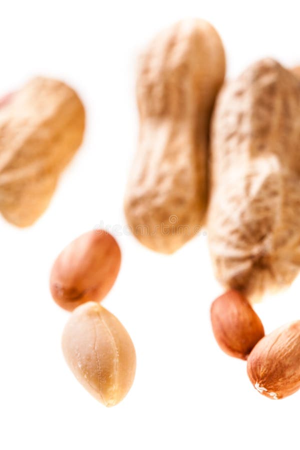 Bunch of Peanuts Over White Stock Photo - Image of peanut, healthy ...