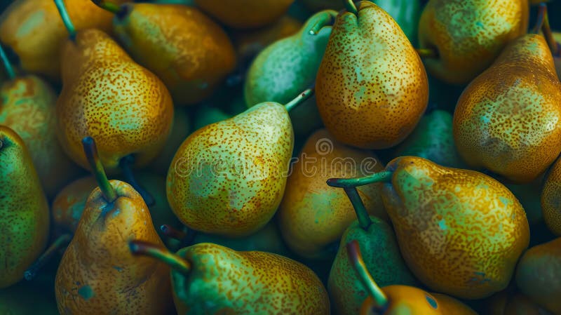 A Bunch of Pears are Piled Up in a Pile Stock Photo - Image of produce ...
