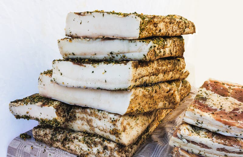 Bacon flitch stock photo. Image of basket, snack, cutting - 29747652