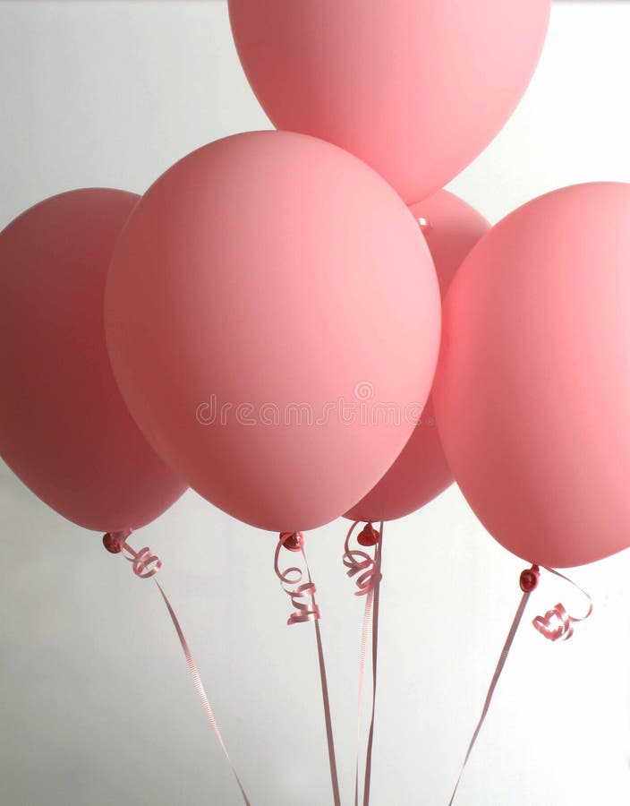 Bunch of pink balloons stock image. Image of float, birthday - 14822301