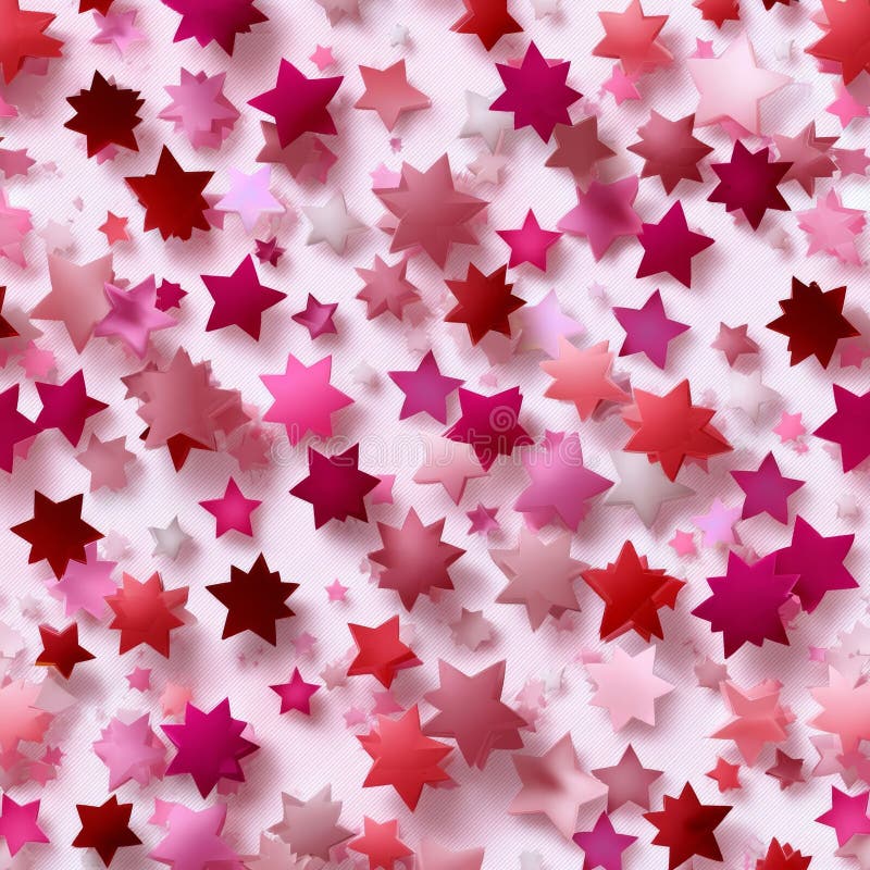 A Bunch of Pink and Red Stars on a White Background Stock Image - Image ...