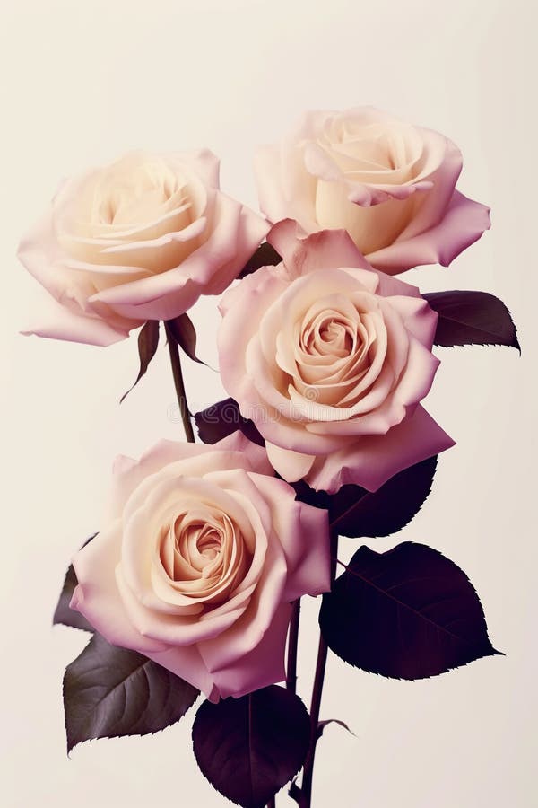 A Bunch of Pink Roses Sitting on Top of a Table. Generative AI Image ...