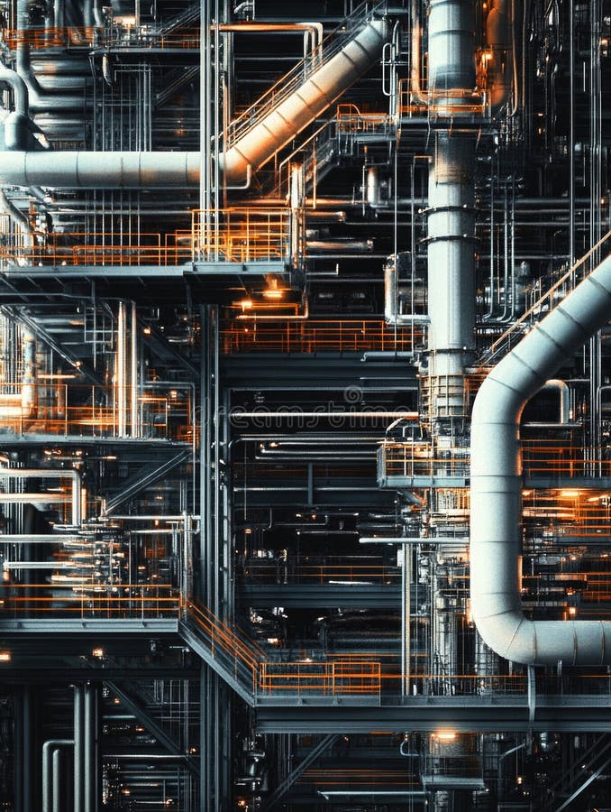 Connected Pipe System stock photo. Image of industry - 378100820