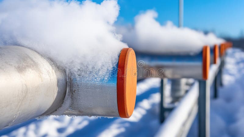 A Bunch of Pipes with Steam Coming Out from Them, AI Stock Photo ...