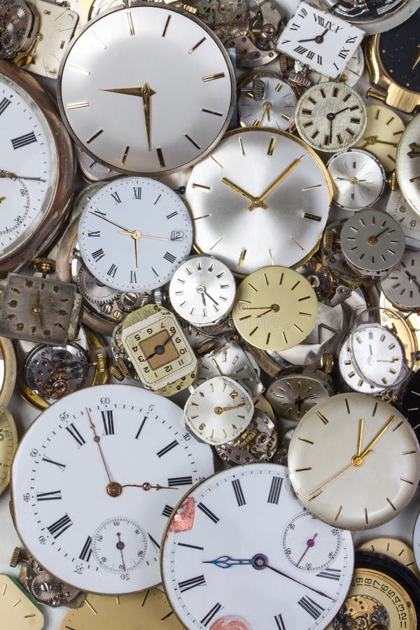 Bunch of Pocket Watch Clockworks Stock Image - Image of engineering ...