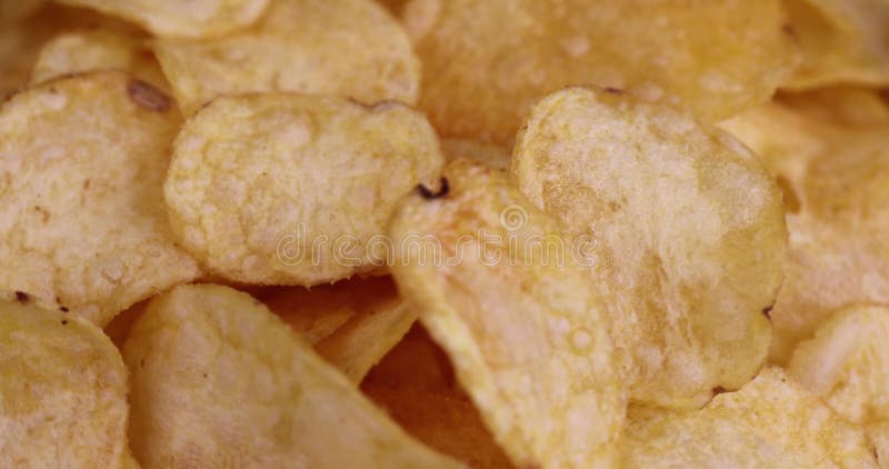 A Bunch of Potato Chips are Spinning Stock Video - Video of food, chips ...