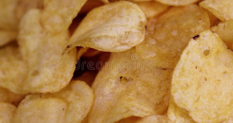 A Bunch of Potato Chips are Spinning Stock Video - Video of large, fast ...