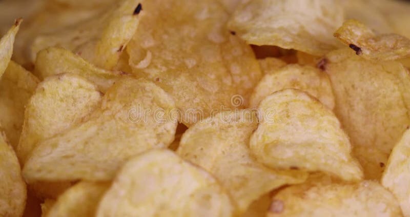 A Bunch of Potato Chips are Spinning Stock Video - Video of large, fast ...