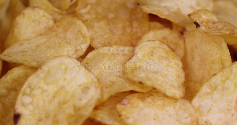 A Bunch of Potato Chips are Spinning Stock Video - Video of crunchy ...