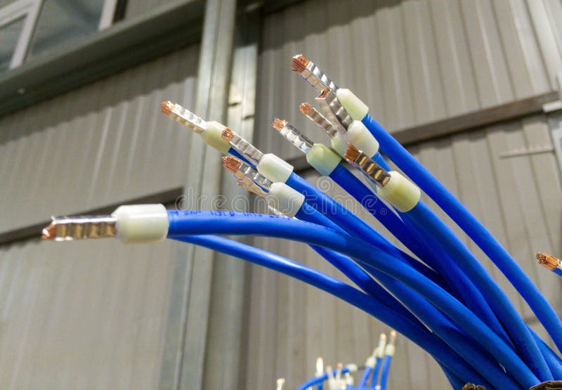 A Bunch of Power Wires with Lugs Installed Stock Photo - Image of ...