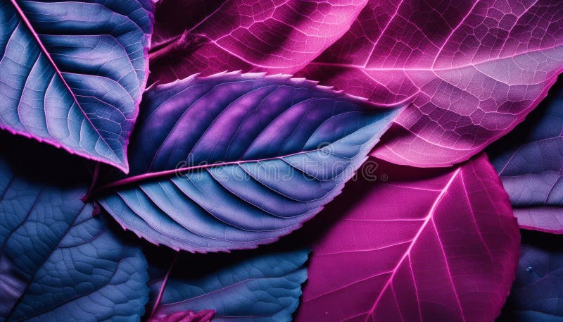 A Bunch of Purple Leaves on a Tree Stock Illustration - Illustration of ...