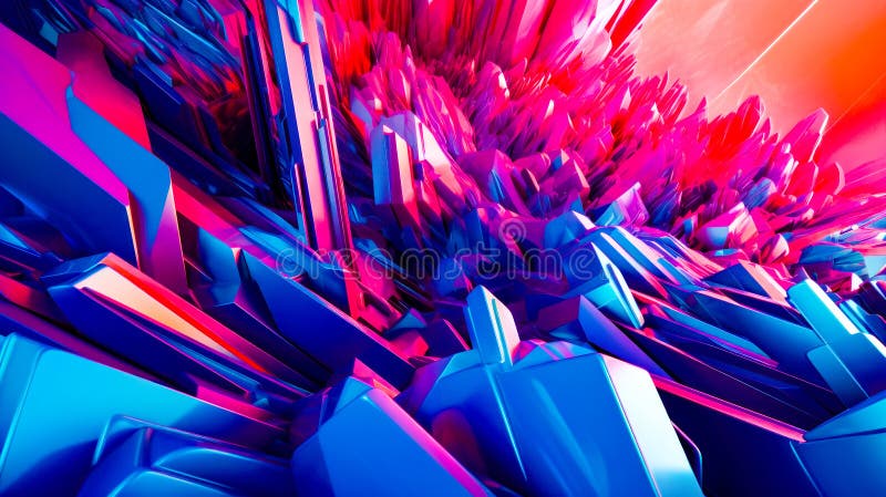 Bunch of Purple and Red Objects are in the Middle of Picture ...