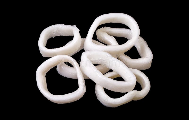 Fresh Squid Rings Isolated stock photo. Image of food - 6995198