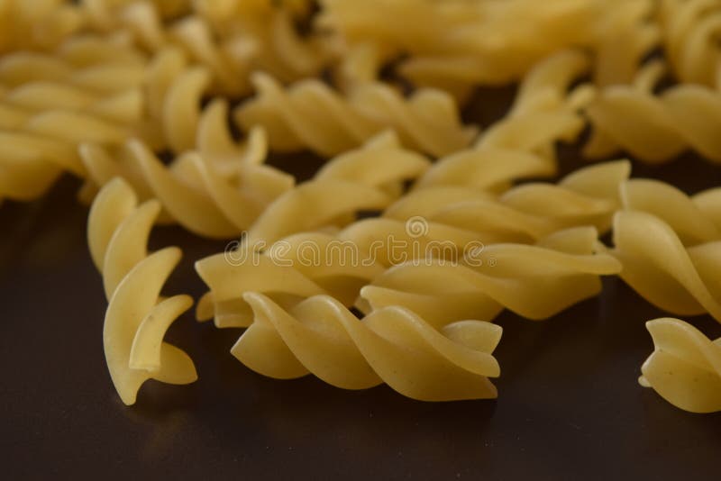 Bunch of raw pasta fusilli stock image. Image of ingredient - 46436499
