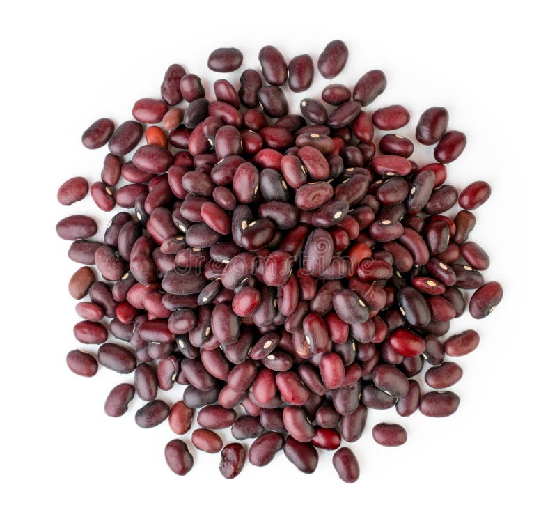 Bunch of Red Beans on a White. the View from the Top. Stock Photo ...