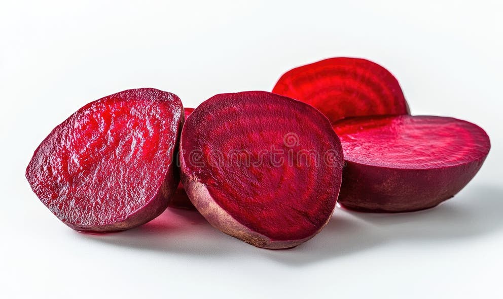 A Bunch of Red Beets are Cut in Half Stock Photo - Image of juicy ...