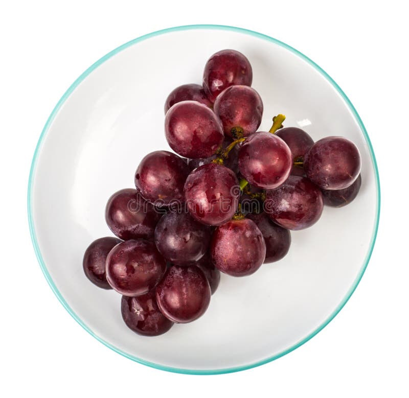 Bunch of Red Grapes on Plate Stock Photo - Image of berry, fresh: 110599120