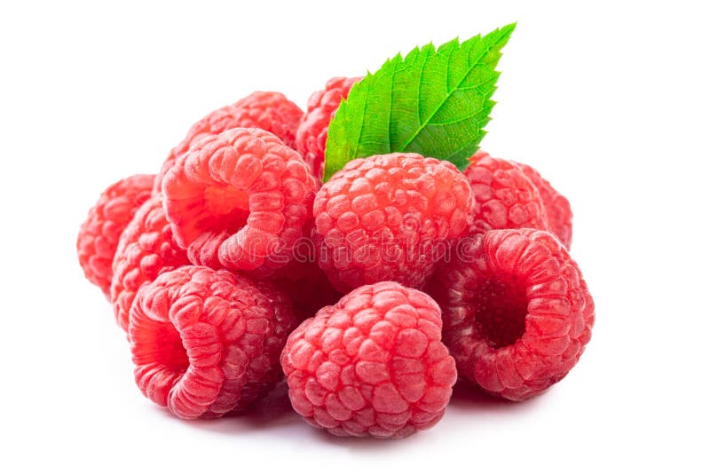Bunch of a Red Raspberry on a White Background Stock Photo - Image of ...