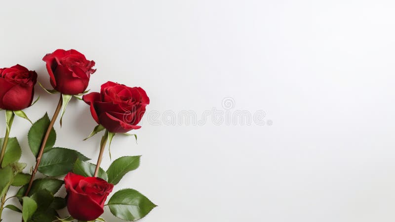 A Bunch of Red Roses Sitting on Top of a Table. Generative AI Image ...