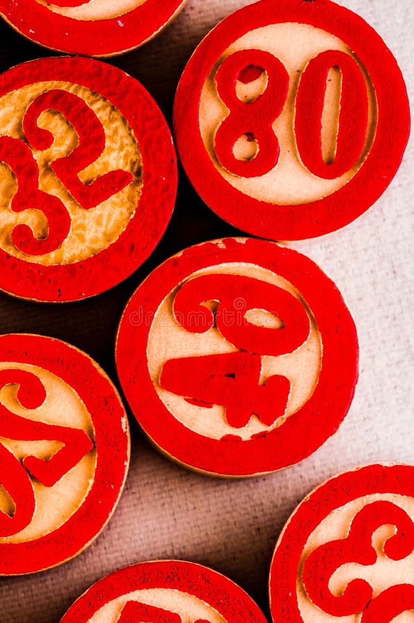 A Bunch of Red and White Numbered Dice Stock Photo - Image of pattern ...