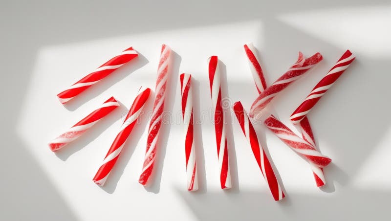 A Bunch of Red and White Striped Candy Sticks Stock Image - Image of ...