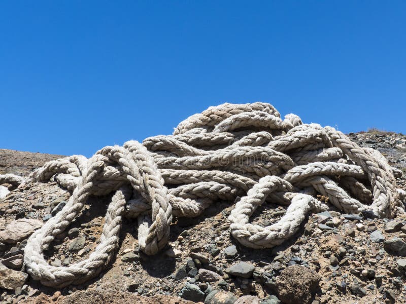 Bunch of Rigging at Seaside. Stock Image - Image of harbor, cordage ...