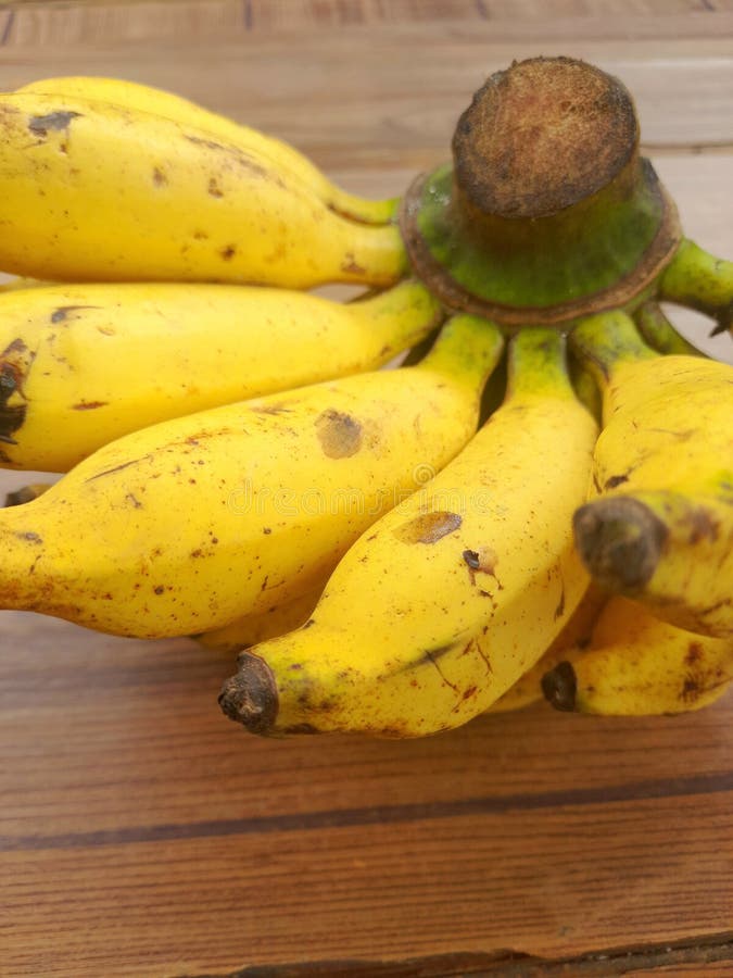 A Bunch of Ripe Bananas on the Table Stock Image - Image of ...