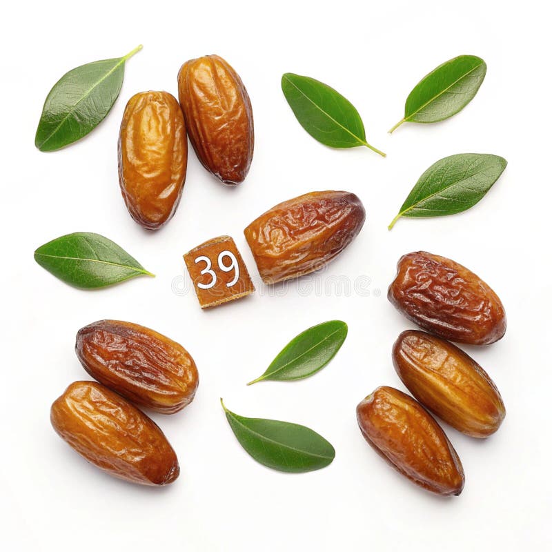 Dates with Leaves stock illustration. Illustration of organic - 363558042