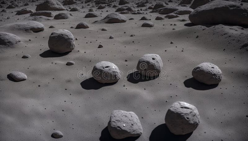 A Bunch of Rocks on a Sandy Surface Stock Illustration - Illustration ...