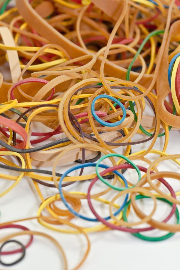 A bunch of Rubber bands stock photo. Image of rings, wrapping - 26320716