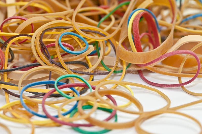 A bunch of Rubber bands stock image. Image of green, rings - 26320733