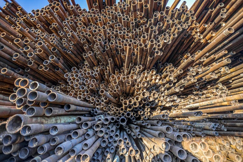 Bunch of Rust Pipes is Made One by One and Abandoned Stock Photo ...