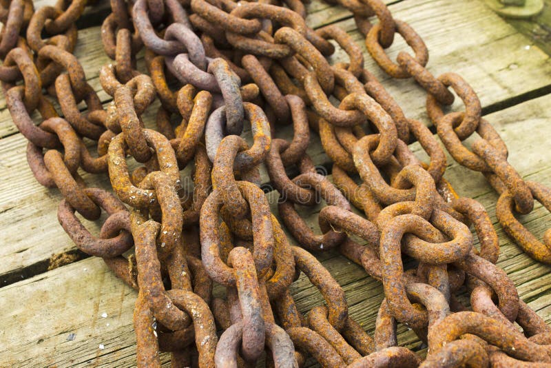 Bunch of Rusting Steel Chains Stock Image - Image of circle, connect ...