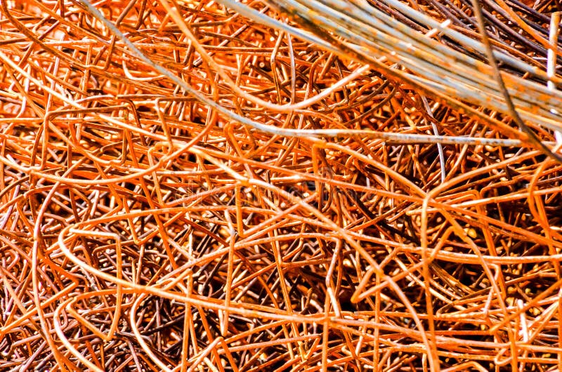 A Bunch of Rusty Metal Wires are Tangled Together Stock Image - Image ...