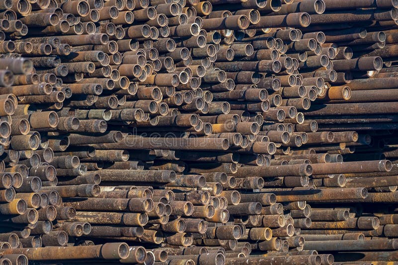 Bunch of Rust Pipes is Made One by One and Abandoned Stock Image ...