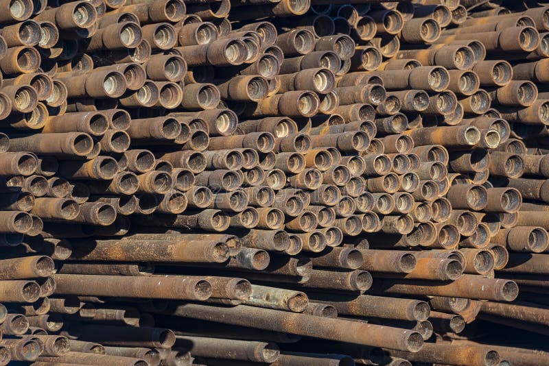 Bunch of Rust Pipes is Made One by One and Abandoned Stock Photo ...