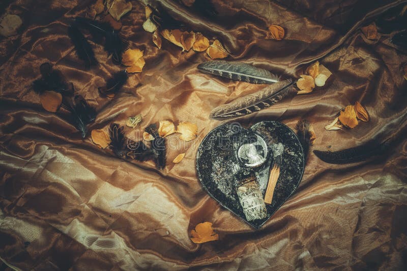 Bunch of Sage on the Table, Ceremony Space. Stock Photo - Image of ...