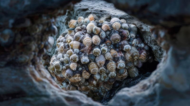 A Bunch of Shells are Piled Up on Top of Each Other, AI Stock Photo ...