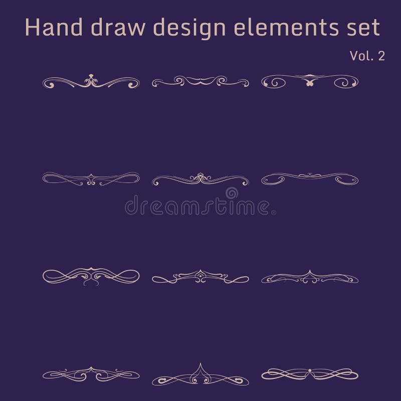 Bunch of Simple and Elegant Design Elements Stock Vector - Illustration ...
