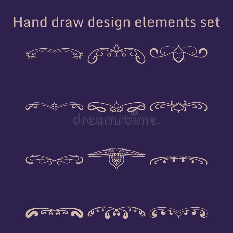 Bunch of Simple and Elegant Design Elements Stock Vector - Illustration ...