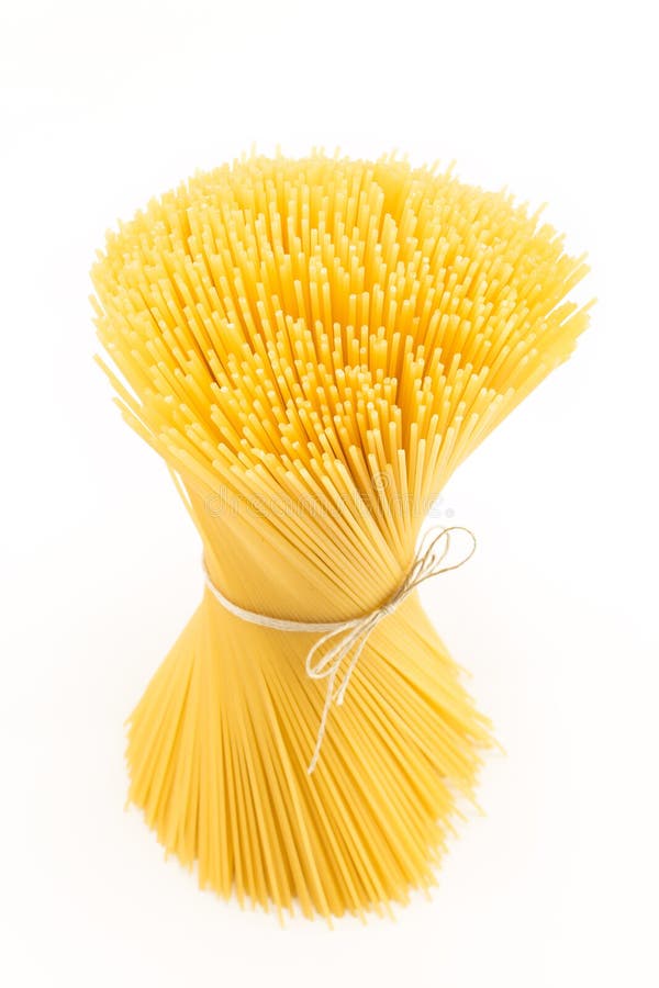 Bunch of Spaghetti Isolated on White, 1 Kilogram Stock Image - Image of ...