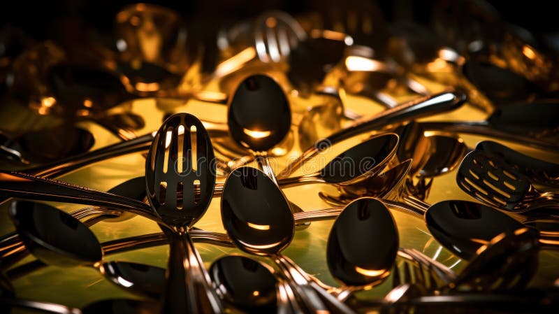 A Bunch of Spoons and Forks are Sitting on Top of Each Other, AI Stock ... A Bunch of Spoons and Forks are Sitting on Top of Each Other, AI Stock ...