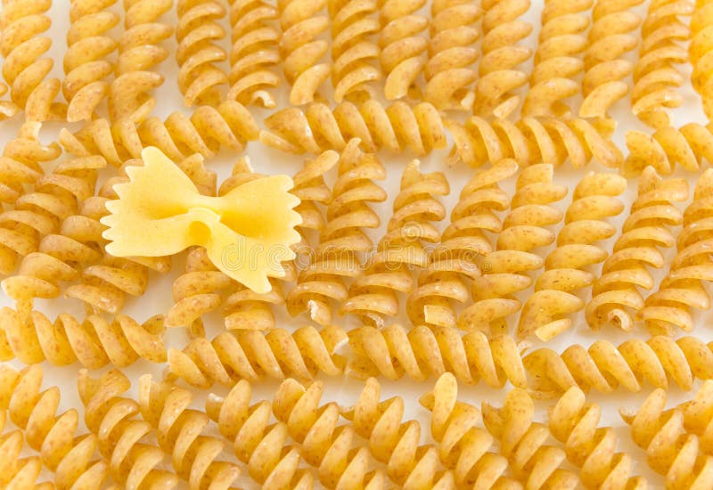 Bunch of Sprial Golden Colored Macaroni Pasta Stock Photo - Image of ...