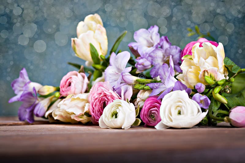 Bunch of spring flowers stock image. Image of gift, arrangement - 22252607
