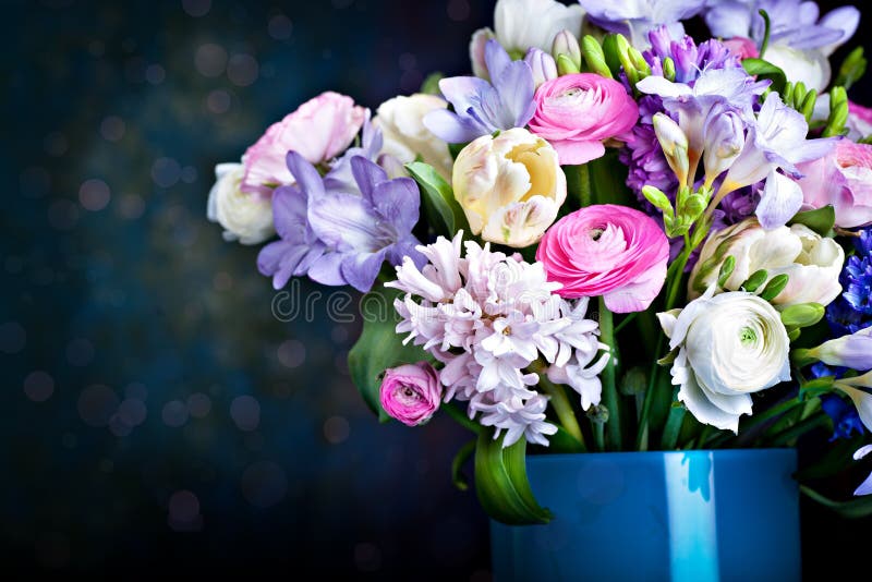Bunch of spring flowers stock image. Image of bunch, arrangement - 22917369
