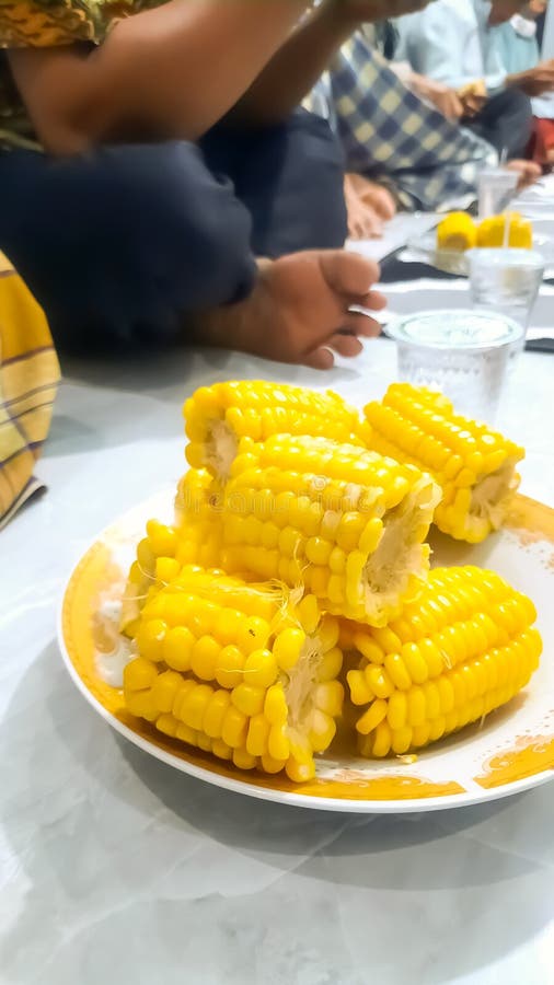 A Bunch of Steam Sweet Corn for Snack Stock Image - Image of snack ...