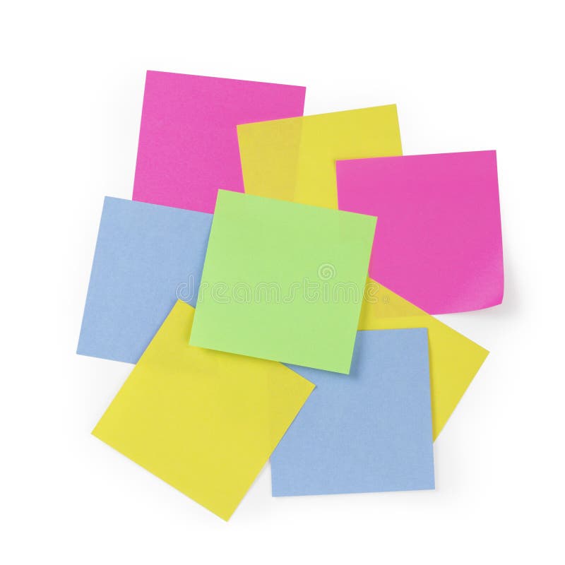 Bunch of Sticky Note Reminders Stock Image - Image of notepaper, notice ...