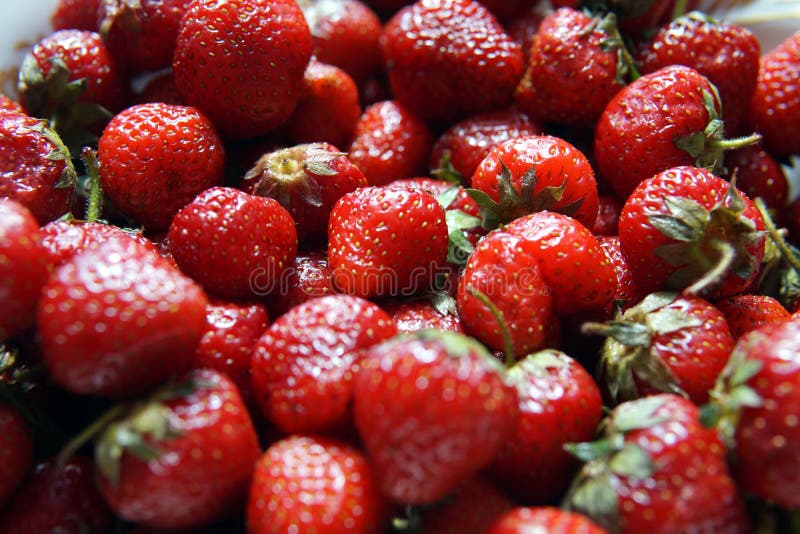 A Bunch of Strawberries, Close-up Stock Photo - Image of group, food ...