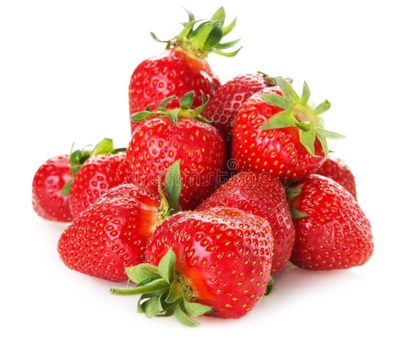 Bunch of Strawberries Isolated on the White Background Stock Image ...